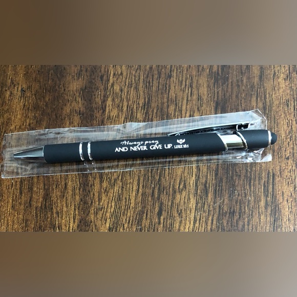 Office | Stylist Bible Verse Pen Always Pray Never Give Up Black | Poshmark